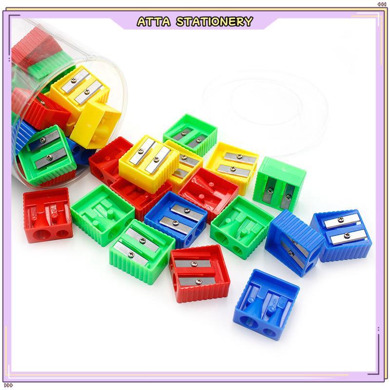 1PC/2PCS pencil sharpener 2 hole 826 plastic pencil sharpener Square ...