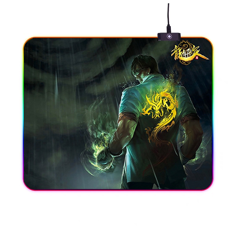 SYCAT RGB Colorful LED Lighting Gaming Mouse Pad for PC Laptop 35cm ...
