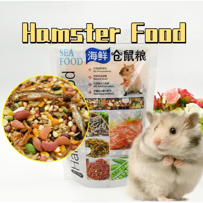 Hamster Food Mix 400g Small Pet Dried Food Treats Snack Seafood&Fruit ...