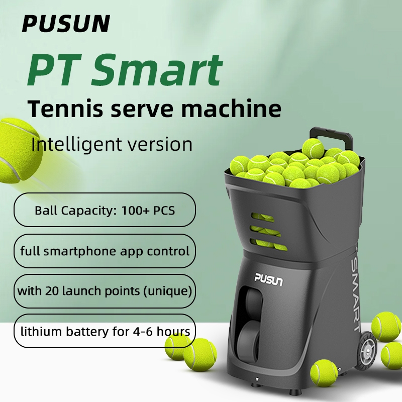 PUSUN PT Smart Tennis Ball Machine Portable Entry Level Players with ...
