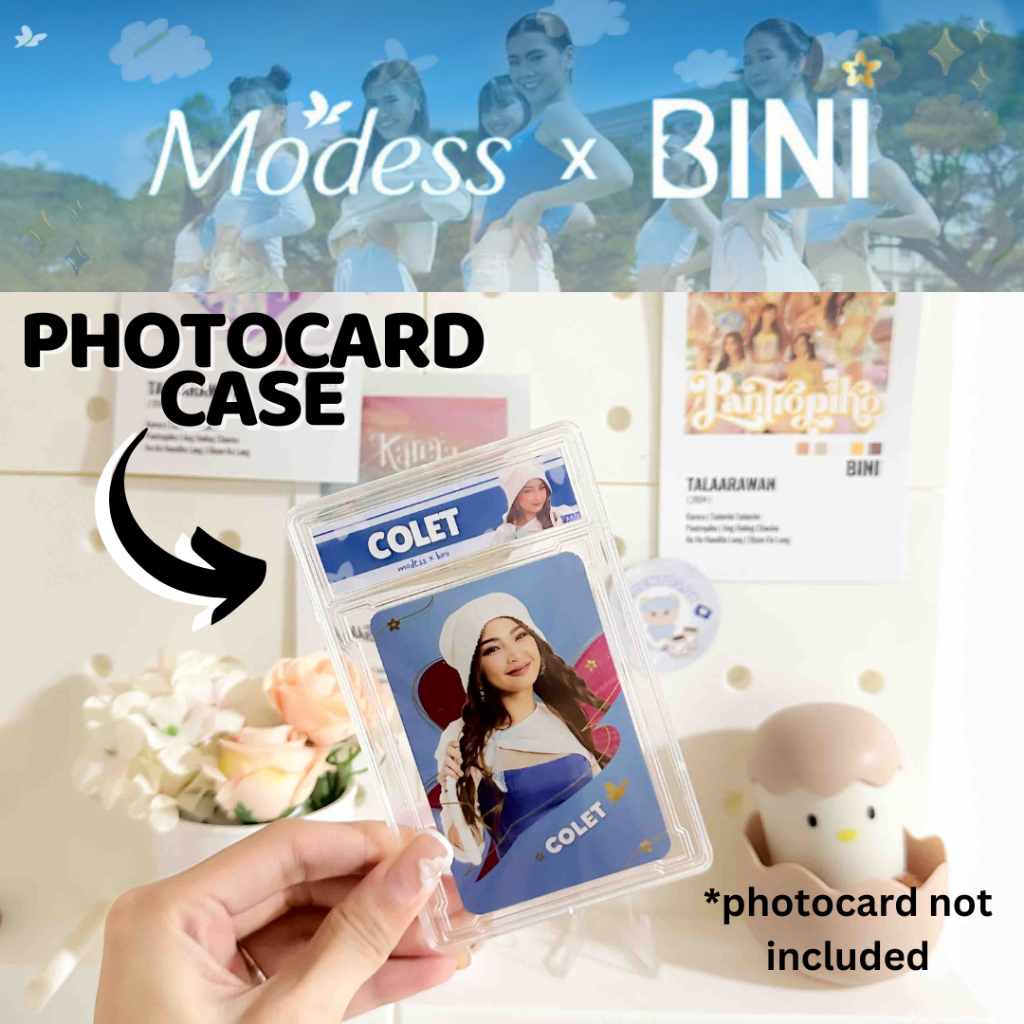 BINI x Modess Collab Photocard Case Frame Acrylic Holder Bloom Mikha ...