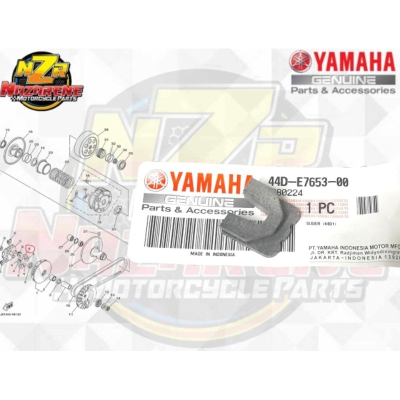 SLIDER MIO MXi125 | MX125 44D-E7653-00 ( 1 PC ) YAMAHA GENUINE | Shopee ...