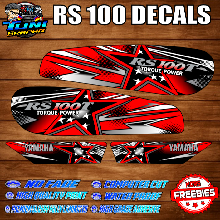 Yamaha RS 100 Rising Star Stock Decal Stickers | Shopee Philippines