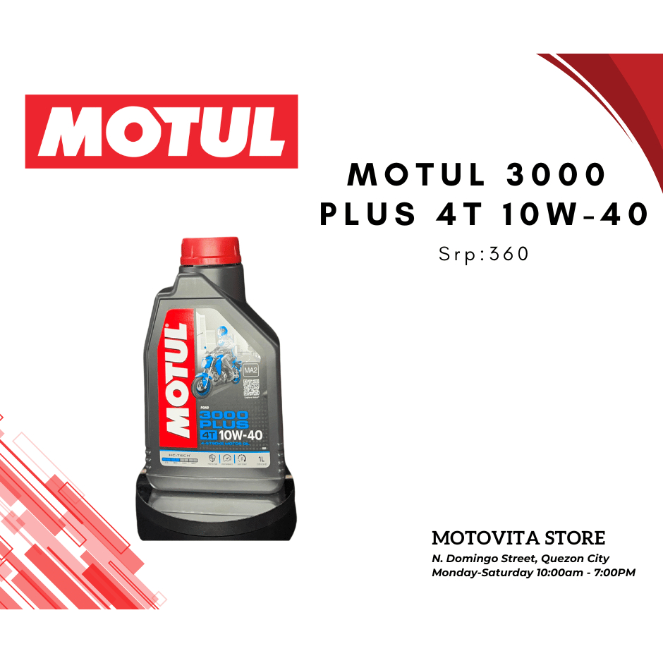 Motul 3000 Plus 4T 10W-40 1L | Shopee Philippines
