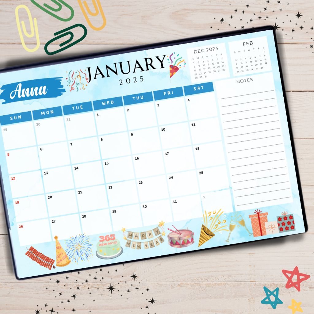 Personalized 2026 A4 Desk Calendar Collection | Planner | Office ...