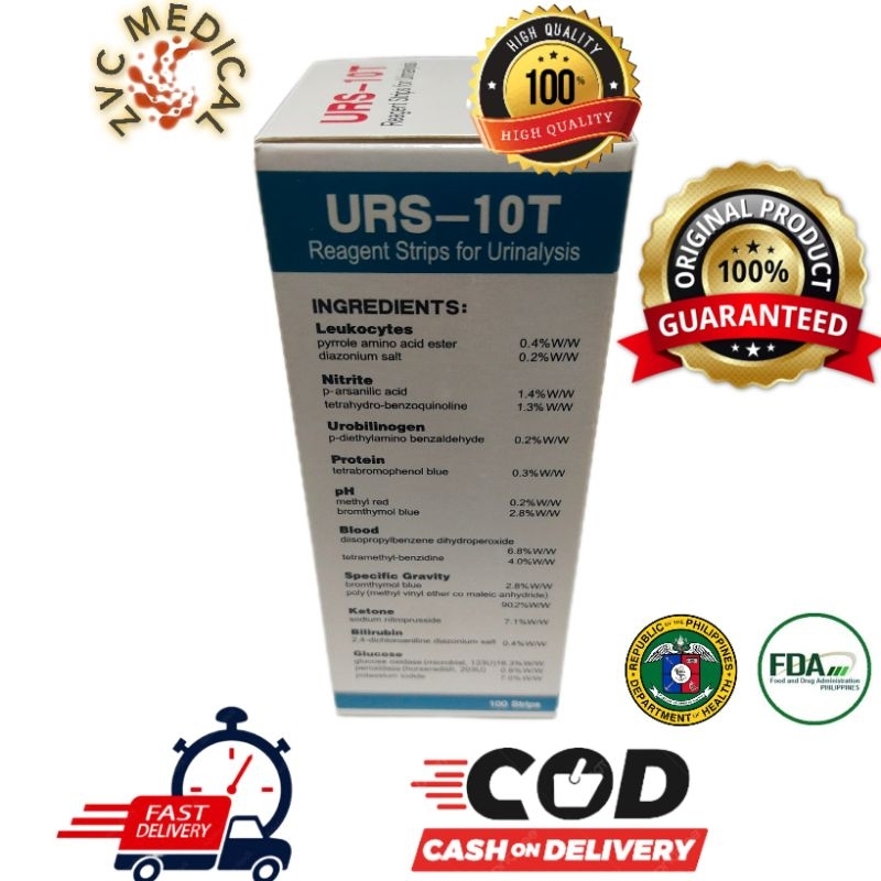 100pcs URS-10T Urine Test Strips 10 parameters Urine Test Strips ...