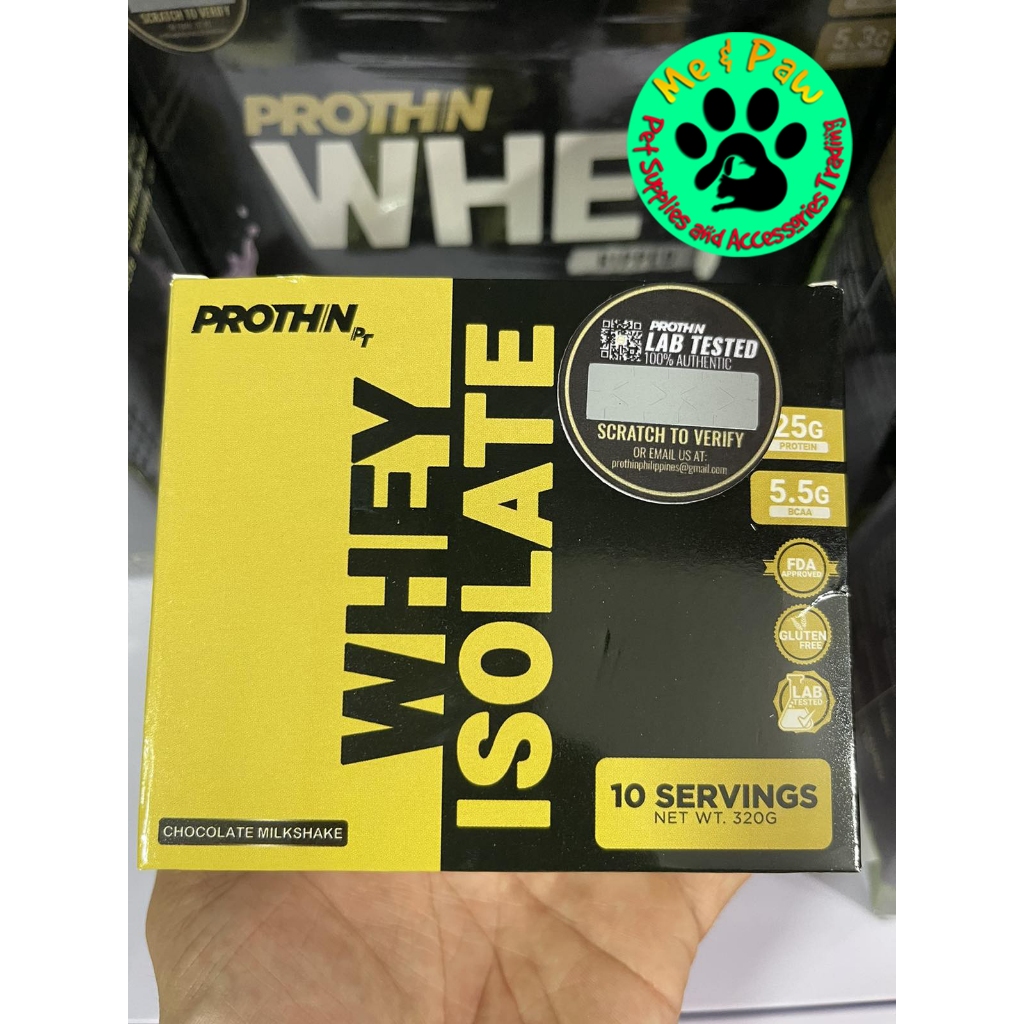 Prothin Whey Isolate Sachet 25 grams of protein per servings chocolate ...