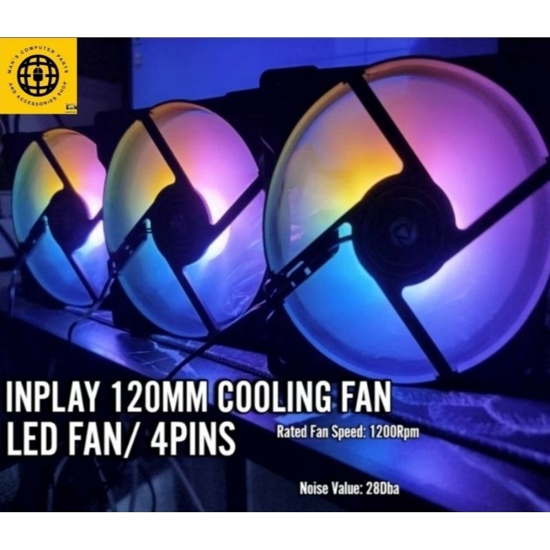 INPLAY LED CPU CASING FAN 120MM RGB | Shopee Philippines