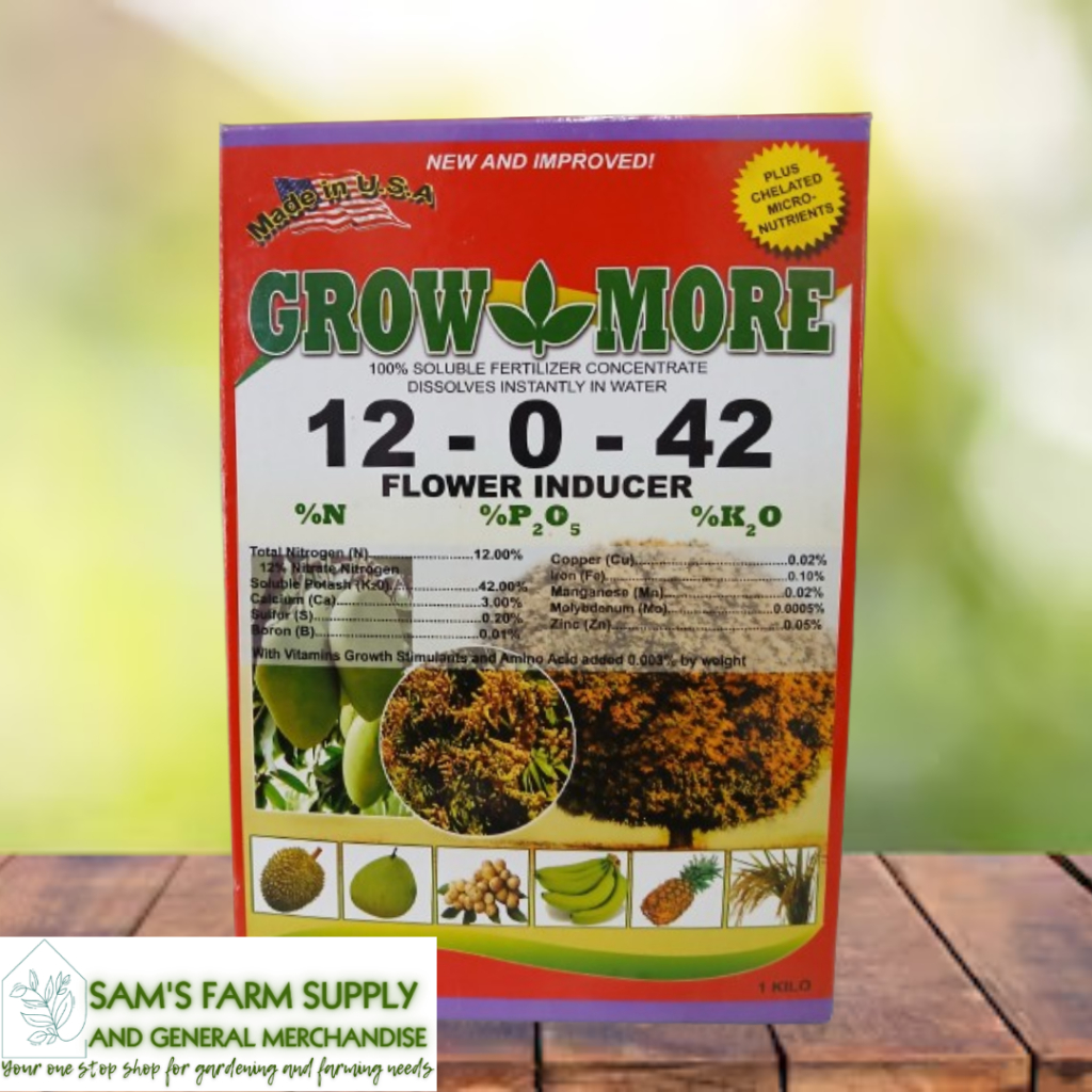 Grow More Soluble Fertilizer 12-0-42 (Flower Inducer) 1kg by Sagrex ...