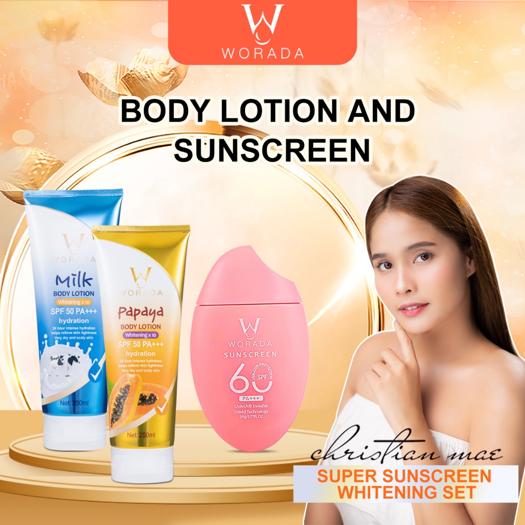 Fda Approved Worada Spf 60 Whitening Face Sunscreen And Spf 50 Pa Papaya Moisturizing Skin