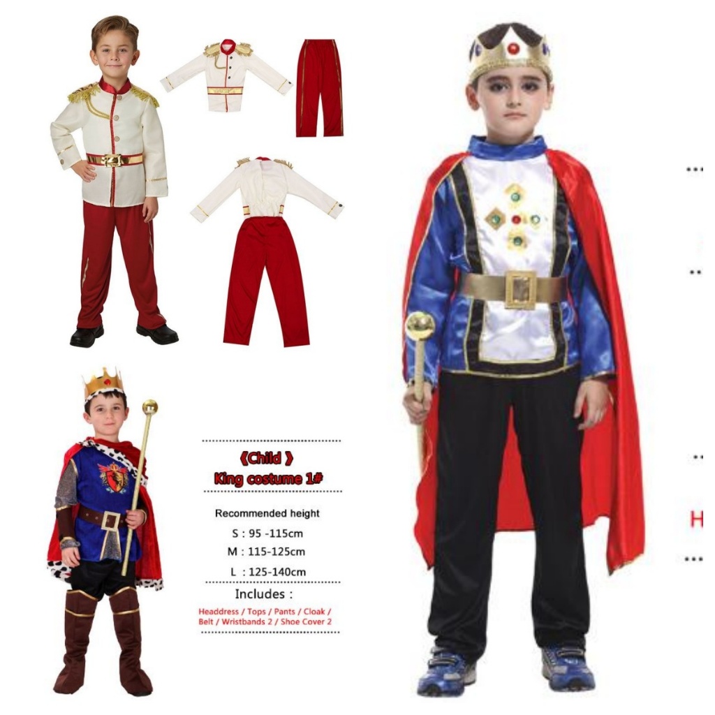 Prince Costume Boy King Costume Boy Halloween cosplay Boy Fairy Tale ...
