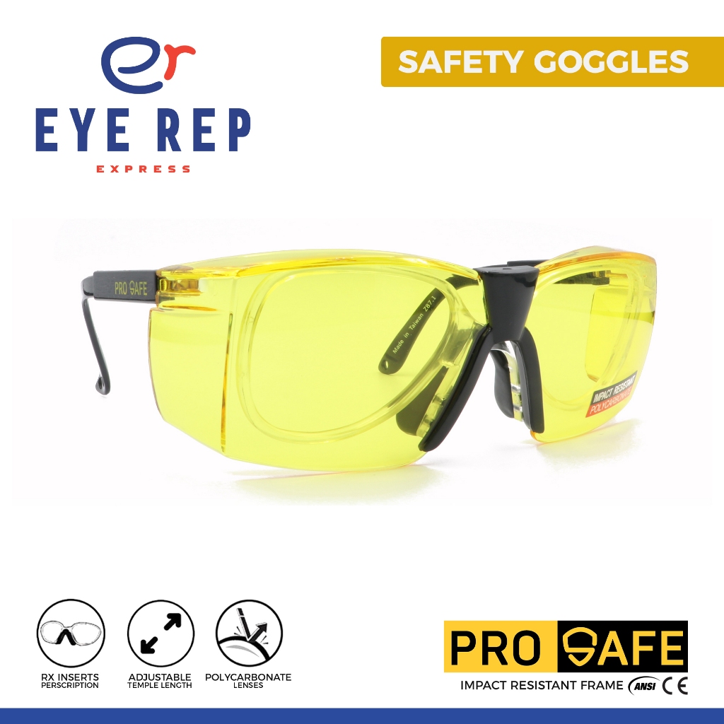 ProSafe SHIELD RX-insert Safety Goggles/Glasses for Men/Women | EYE REP ...