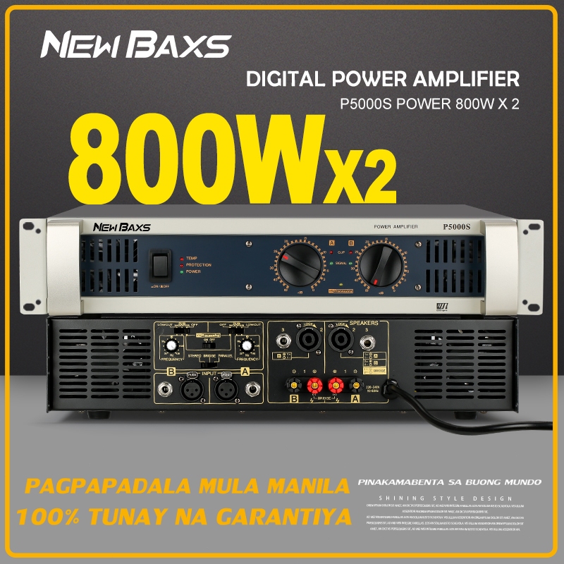 NEW BAXS P5000S 2 Channel 800W 8 Ohm H Category Audio Amplifier ...