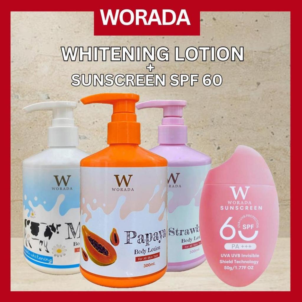 WORADA Whitening In 7 Days Lotion And SPF60++ Sunscreen Sunblock ...