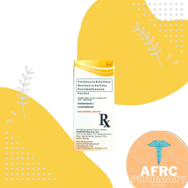 Rapidax PND Ear Drops for Pets Dog Cat Chicken Rabbit Ear Infection 5mL ...