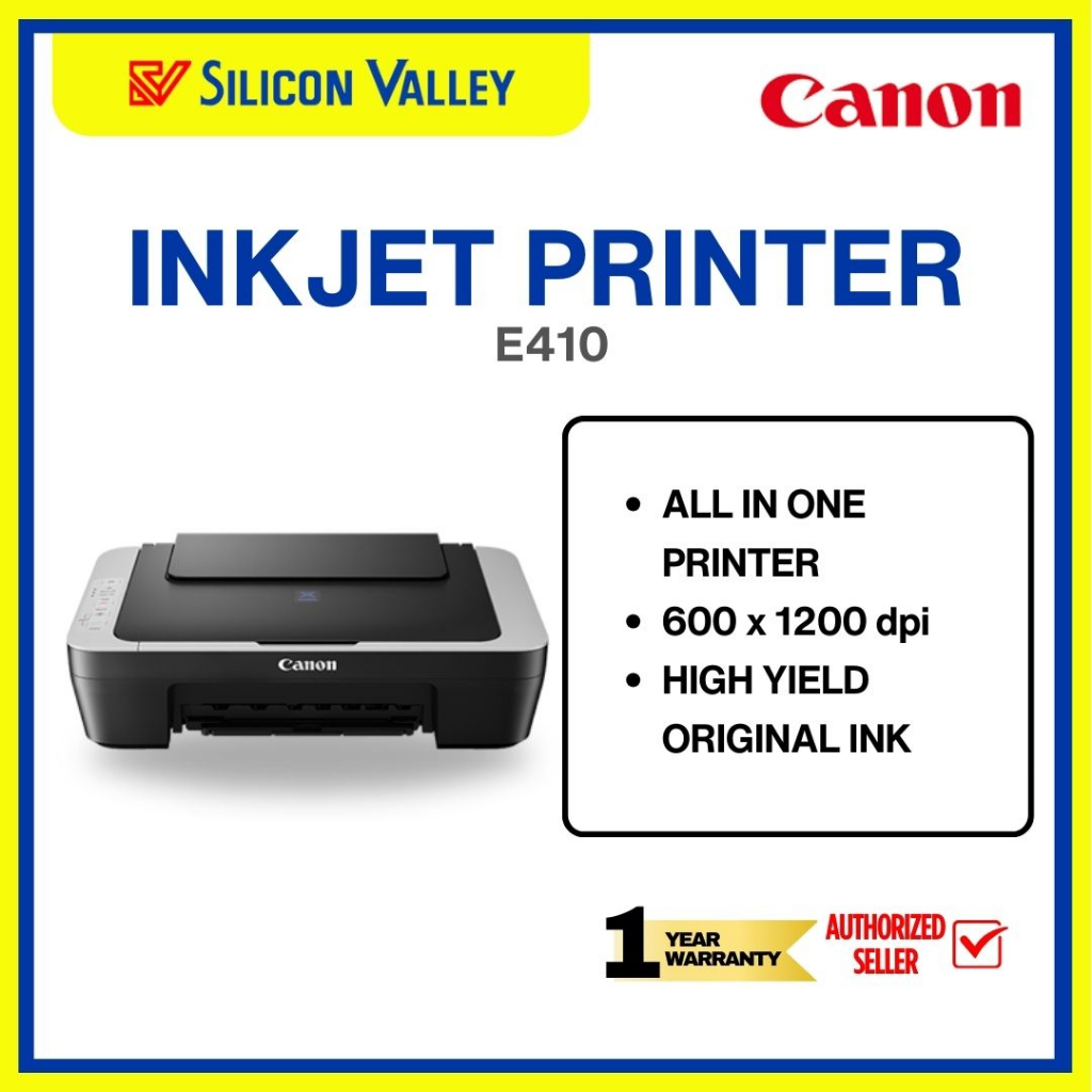 Canon PIXMA E410 All In One Inkjet Printer | Shopee Philippines