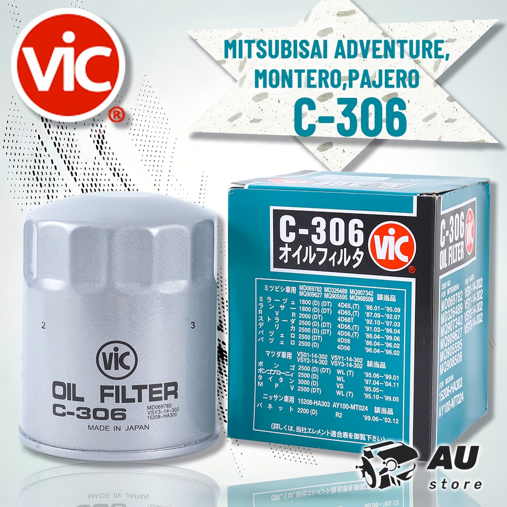 VIC C-306 Oil Filter Original Made In Japan For MITSUBISHI ADVENTURE ...