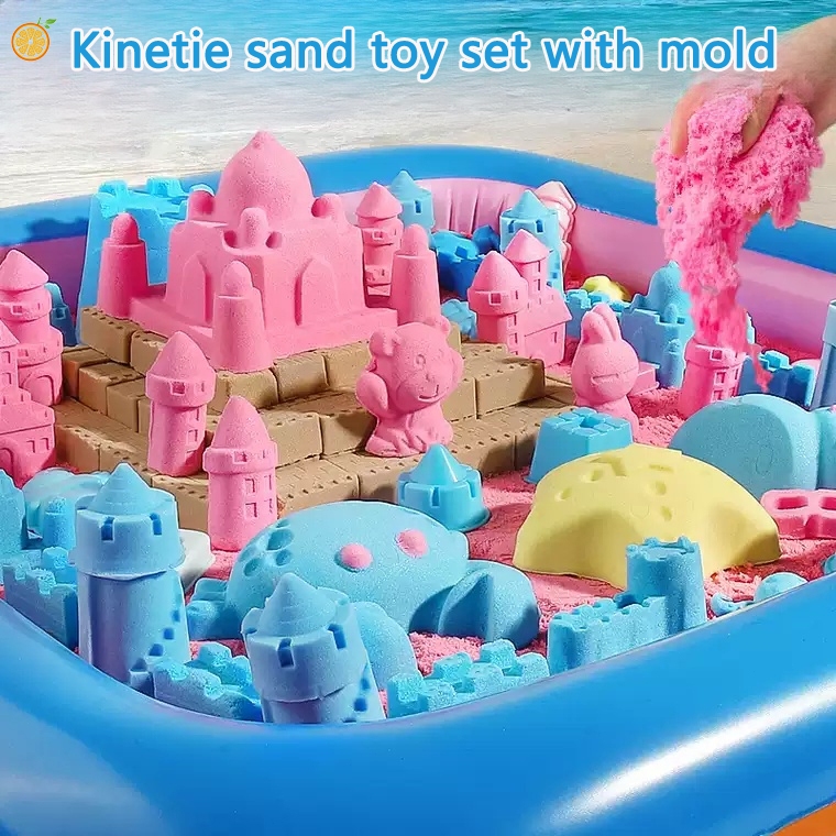 Safe Non-Toxic Motion Sand Playset with Molds For Kids 39PCS Model ...