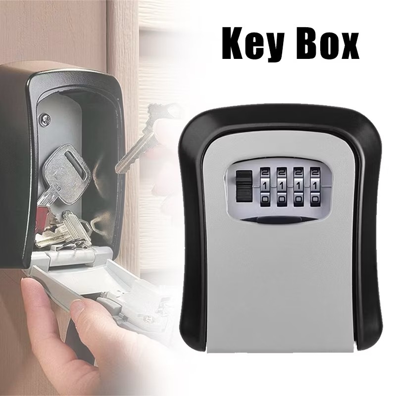 Key Storage Box Combination Lock Alloy Outdoor Wall Mounted Anti-theft ...
