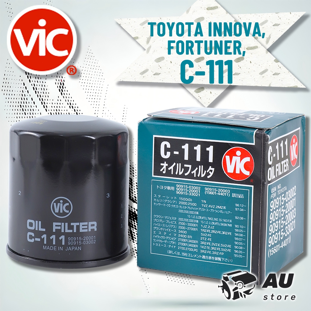 VIC C-111 Oil Filter Original Made In Japan For TOYOTA INNOVA,HILUX ...