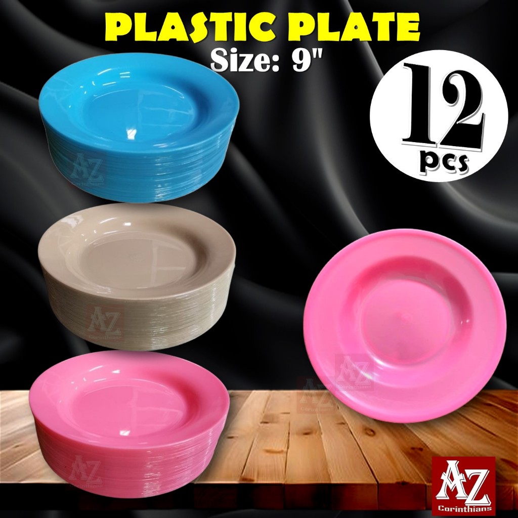 Plastic Round Plate (12pcs /1 Dozen) - Tableware | Shopee Philippines