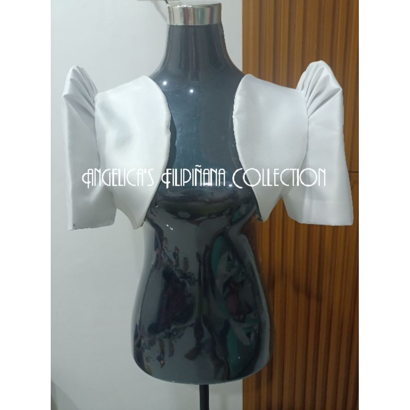 Filipiniana bolero croptop style back satin | Shopee Philippines