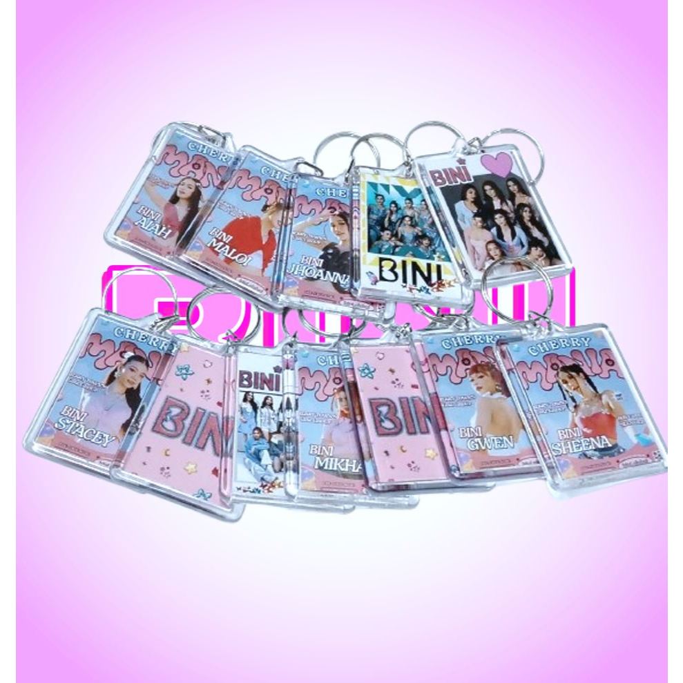 10 PCS BINI KEYCHAIN transparent plastic 4x5 cm 6ms | Shopee Philippines