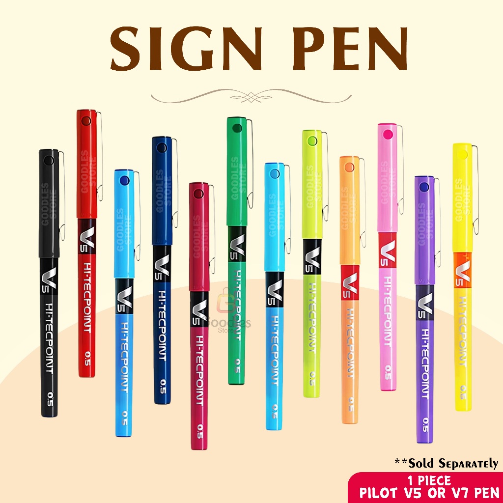 Pilot Hi-Tecpoint BX-V5 Roller Ball Pen Gel Pen Signature Pen BX-V5 0.5mm Sign Pen | Shopee ...