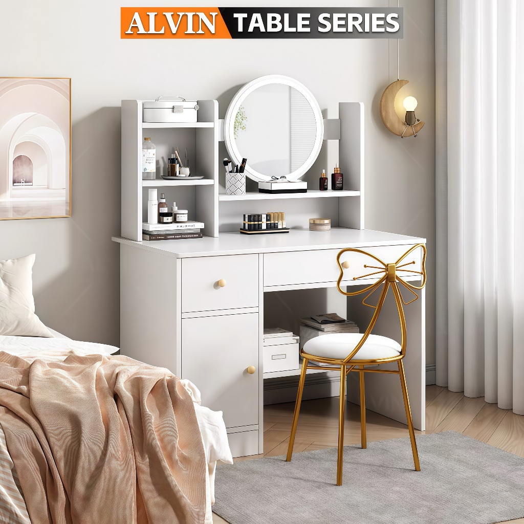 ALVIN Dressing Table Bedroom Minimalist Modern Ins Dressing Table ...
