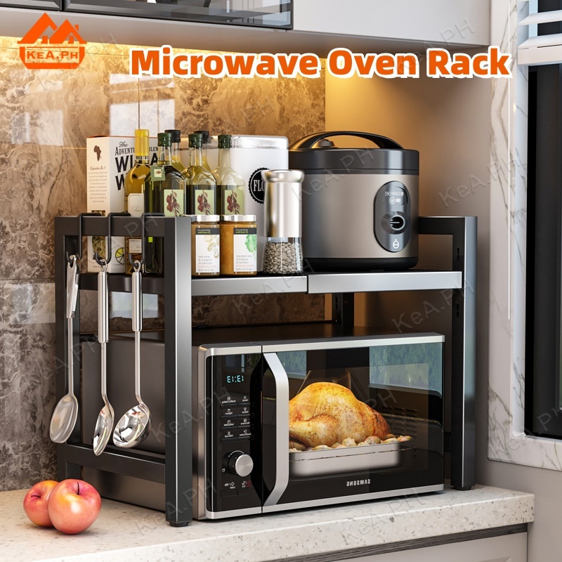 Telescopic Kitchen Microwave Oven Rack Expandable Adjustable Height ...