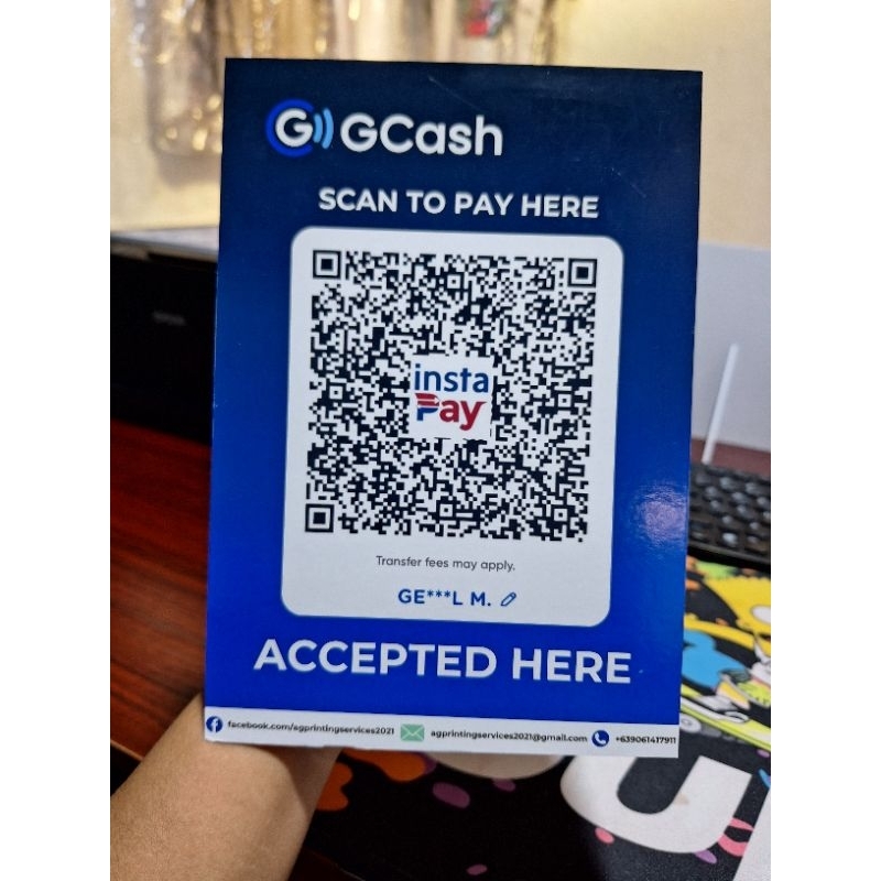 Gcash and Maya Qr Code (Laminated or Sintra Board) | Shopee Philippines