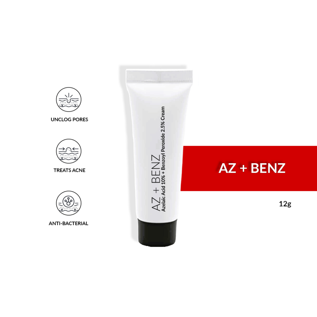 Azelaic Acid + Benzoyl Peroxide SkinFX Az + Benz Acne Cream | Shopee ...