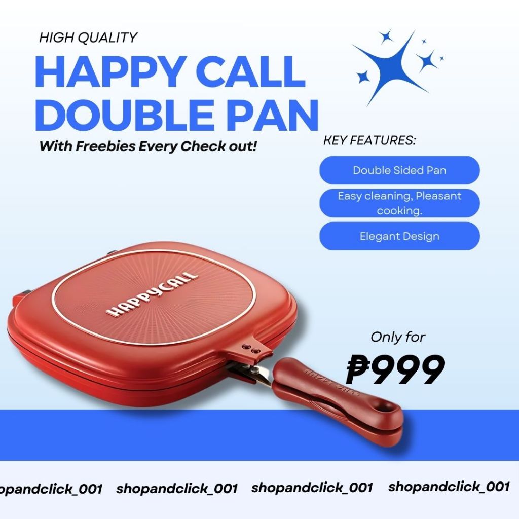 DOUBLE SIDED PAN Non-Stick Pan Pressure Frying happy call pan quality ...