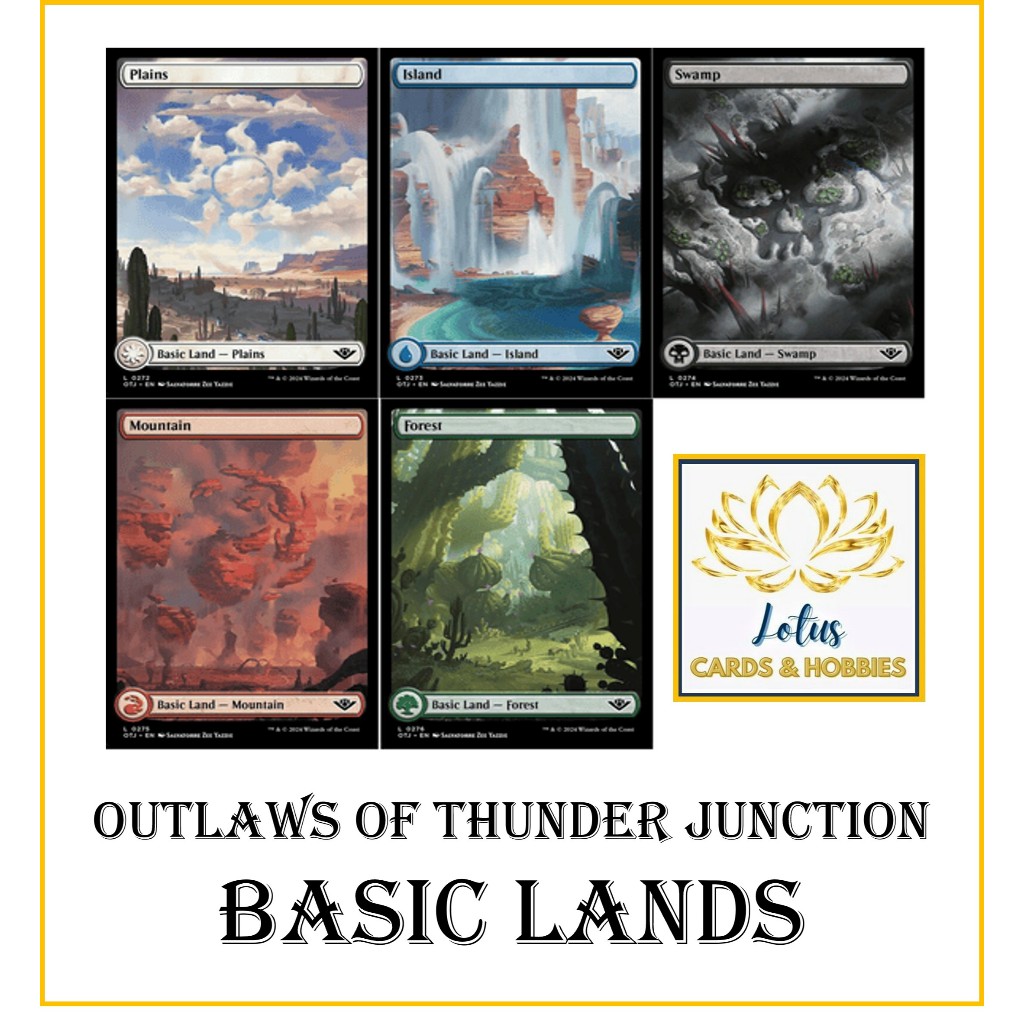 Magic the Gathering | Outlaws of Thunder Junction Basic Lands | Shopee ...