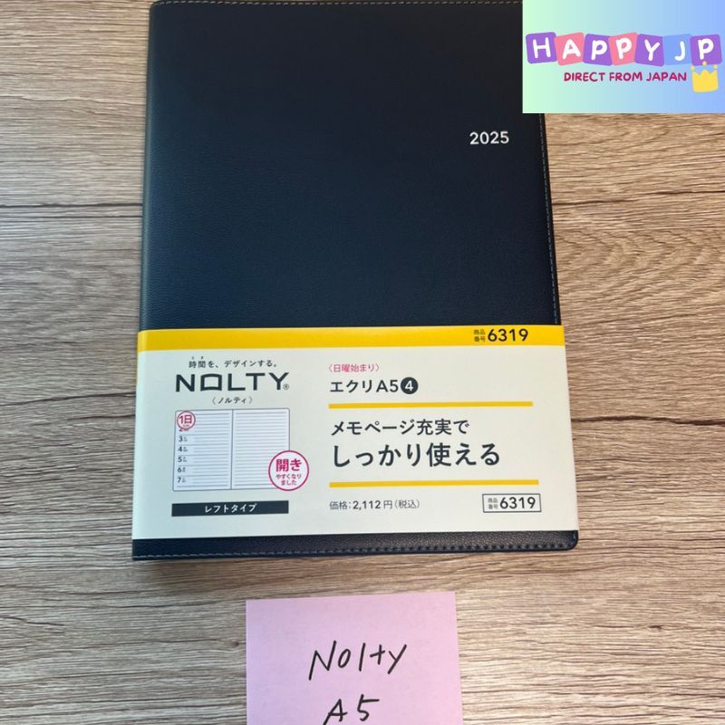 Nolty Efficiency Planner 2025 A5 Weekly Ecrire 4 Dark Navy 6319 (Starts ...