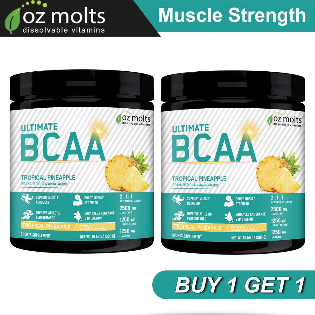 Ozmolts BCAA Powder with Branched Chain Amino Acid Supplement for Men ...