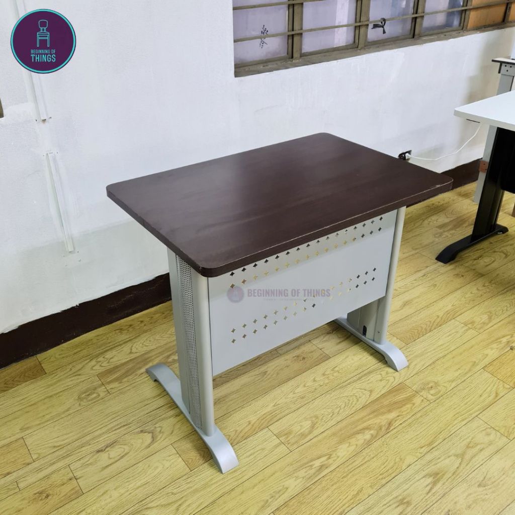 JENNER 60x90cm Wide Thick Silver Metal Legs Office Computer Study Table ...