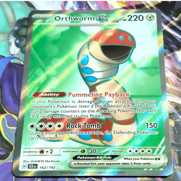 Pokemon TCG Orthworm ex Stellar Crown Full Art Secret Rare | Shopee ...