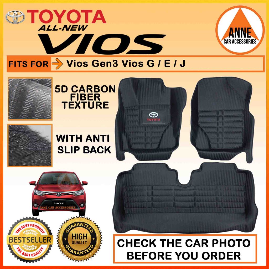 TPE/5D DL Deep Dish for Toyota Vios Gen3 Superman G/E/J / Gen 4 2014 ...