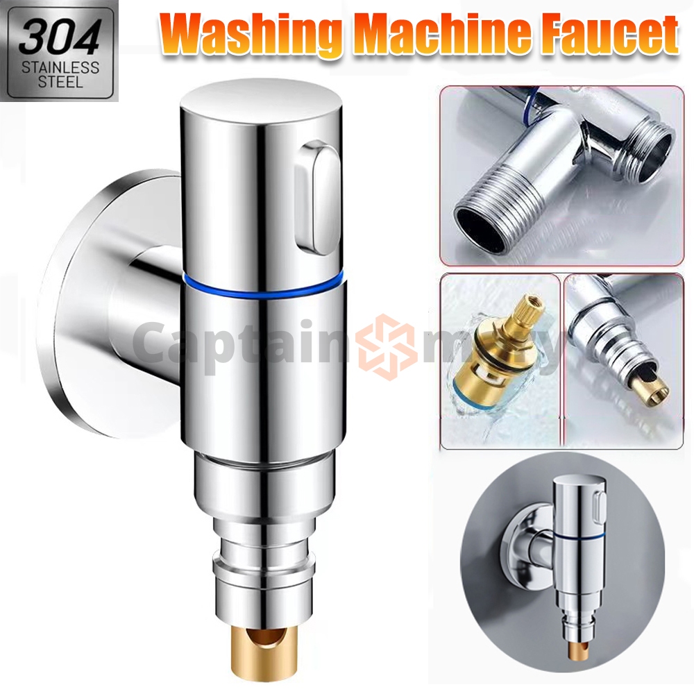 Washing Machine Faucets Soild Brass Single Cold Wall Mounted Outdoor ...