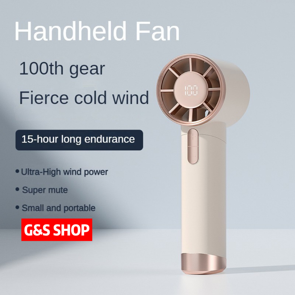DS-1013 Portable USB Mini Handheld Fan Rechargeable 100 gear Digital ...