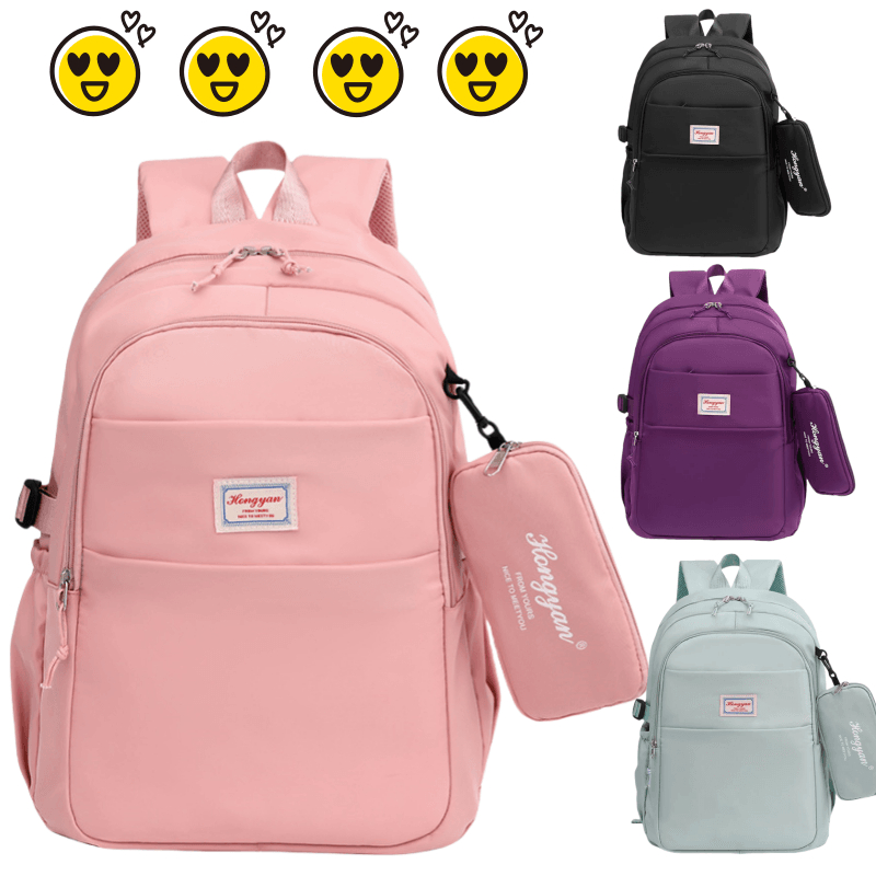 New fashion backpack women's backpack nylon waterproof candy colored ...