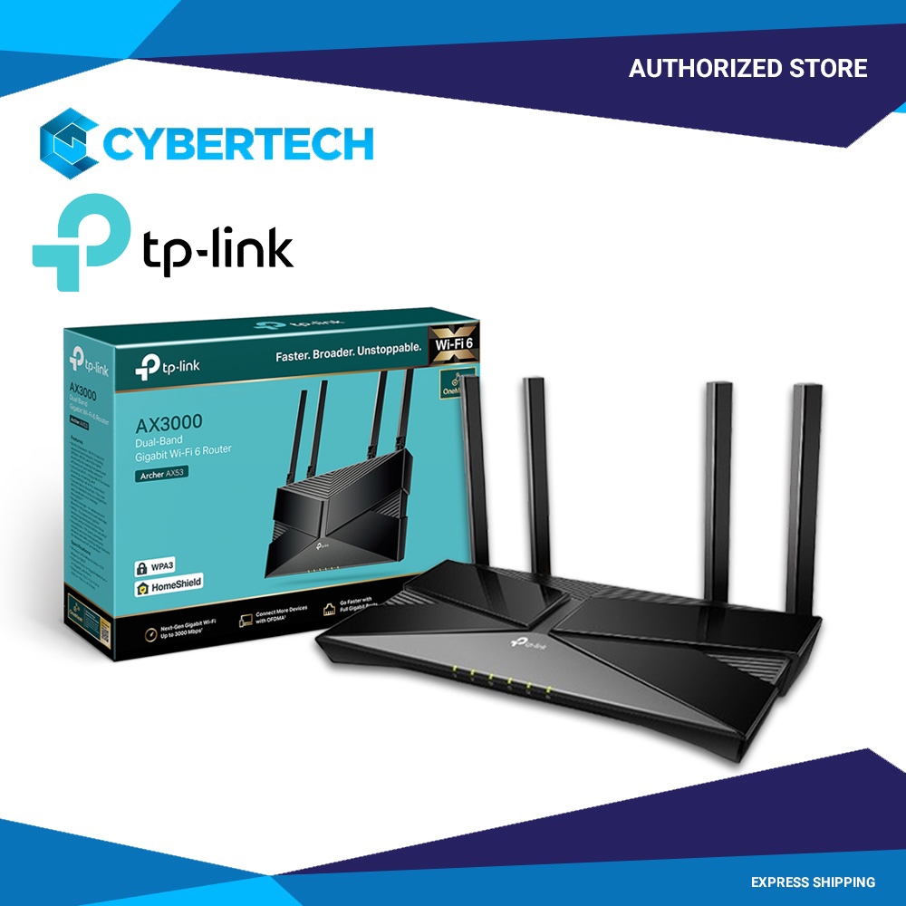 Tp-Link Archer AX53 AX3000 Dual Band Gigabit Wi-Fi 6 Router | Shopee Philippines