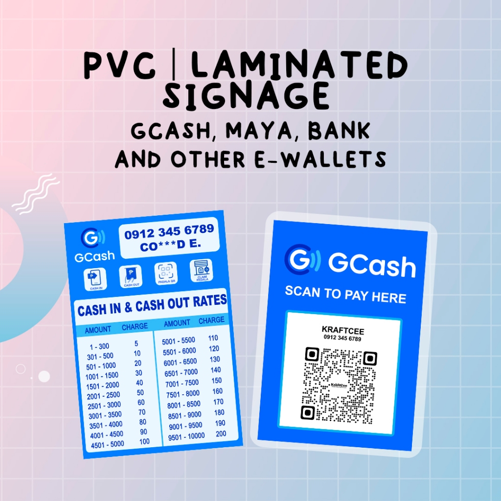 Gcash PVC Laminated QR Code Payment | Signage | Custom Print | Shopee ...