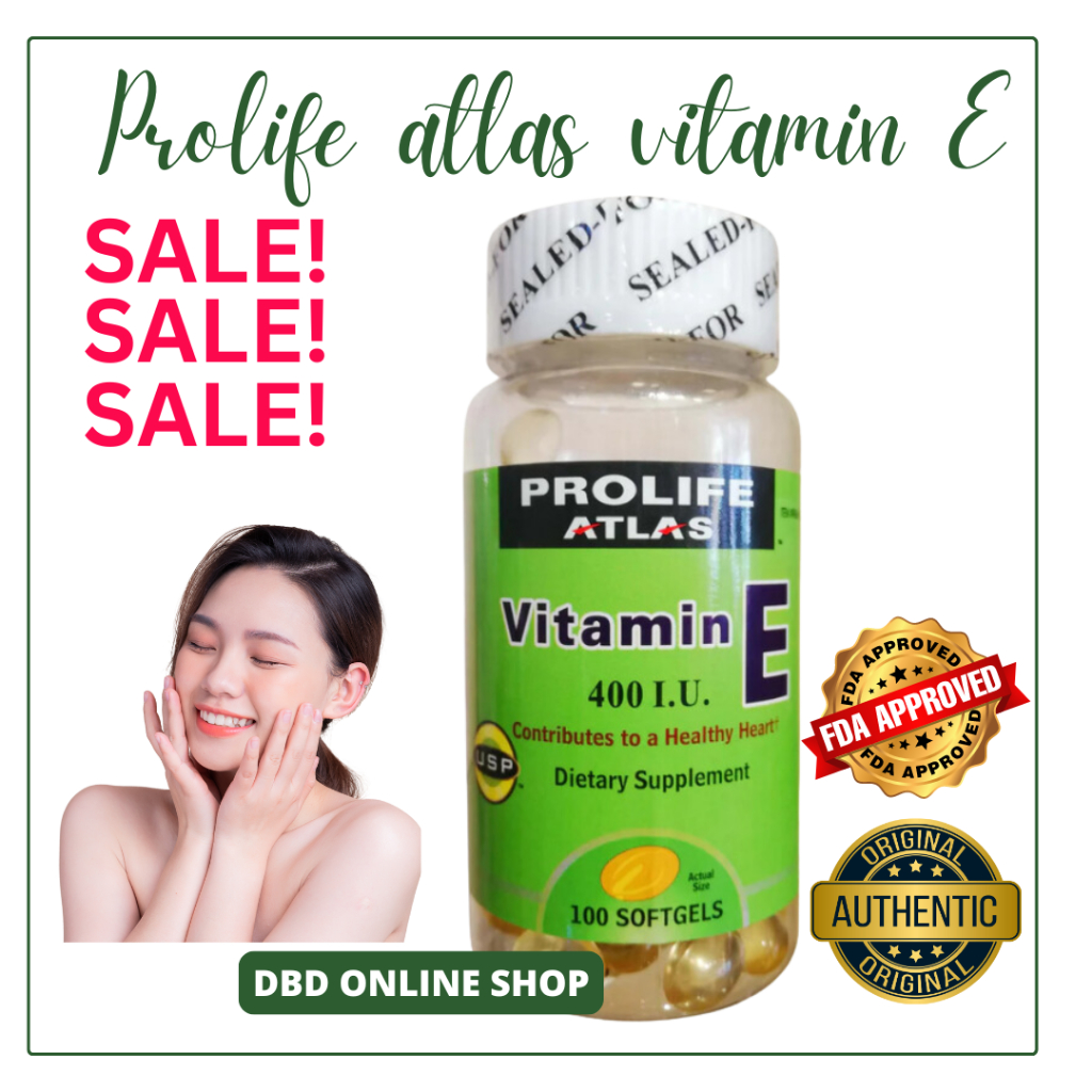 NEW Prolife Atlas Vitamin E Original Whitening Softgel Antioxidant ...