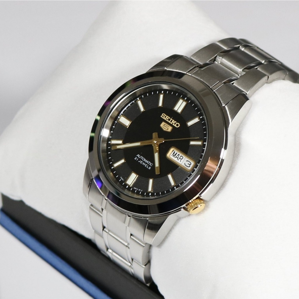 Seiko 5 Sports Black Dial Automatic Stainless Steel Watch SNKK27 ...