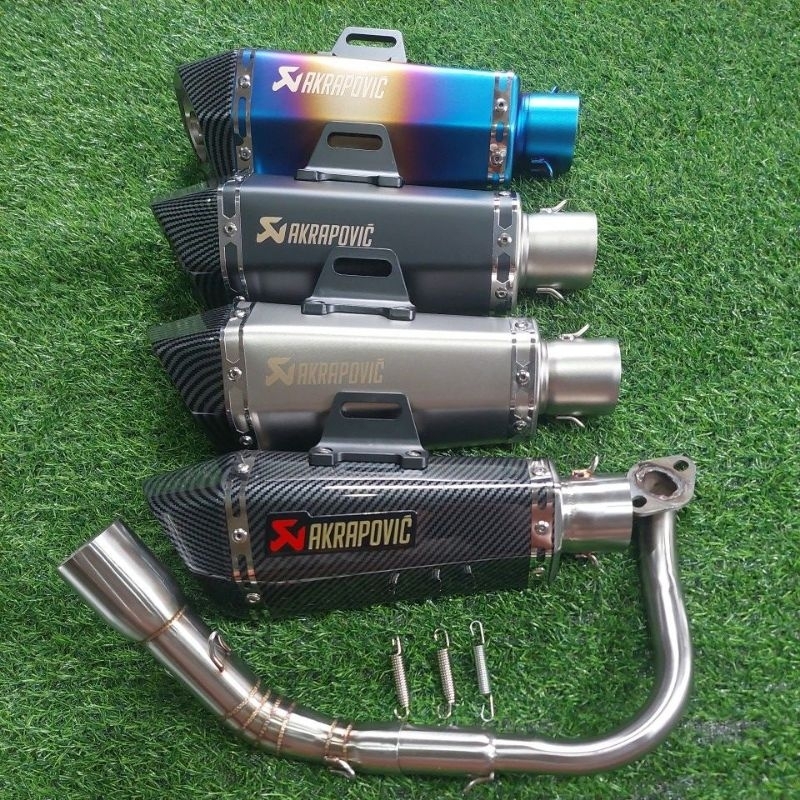 HONDA ADV 150 AKRAPOVIC PIPE SET with SILENCER | Shopee Philippines