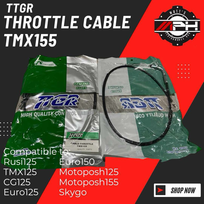 Throttle Cable TMX155 / TMX125 / CG125 /Euro/Motoposh/Skygo | Shopee ...