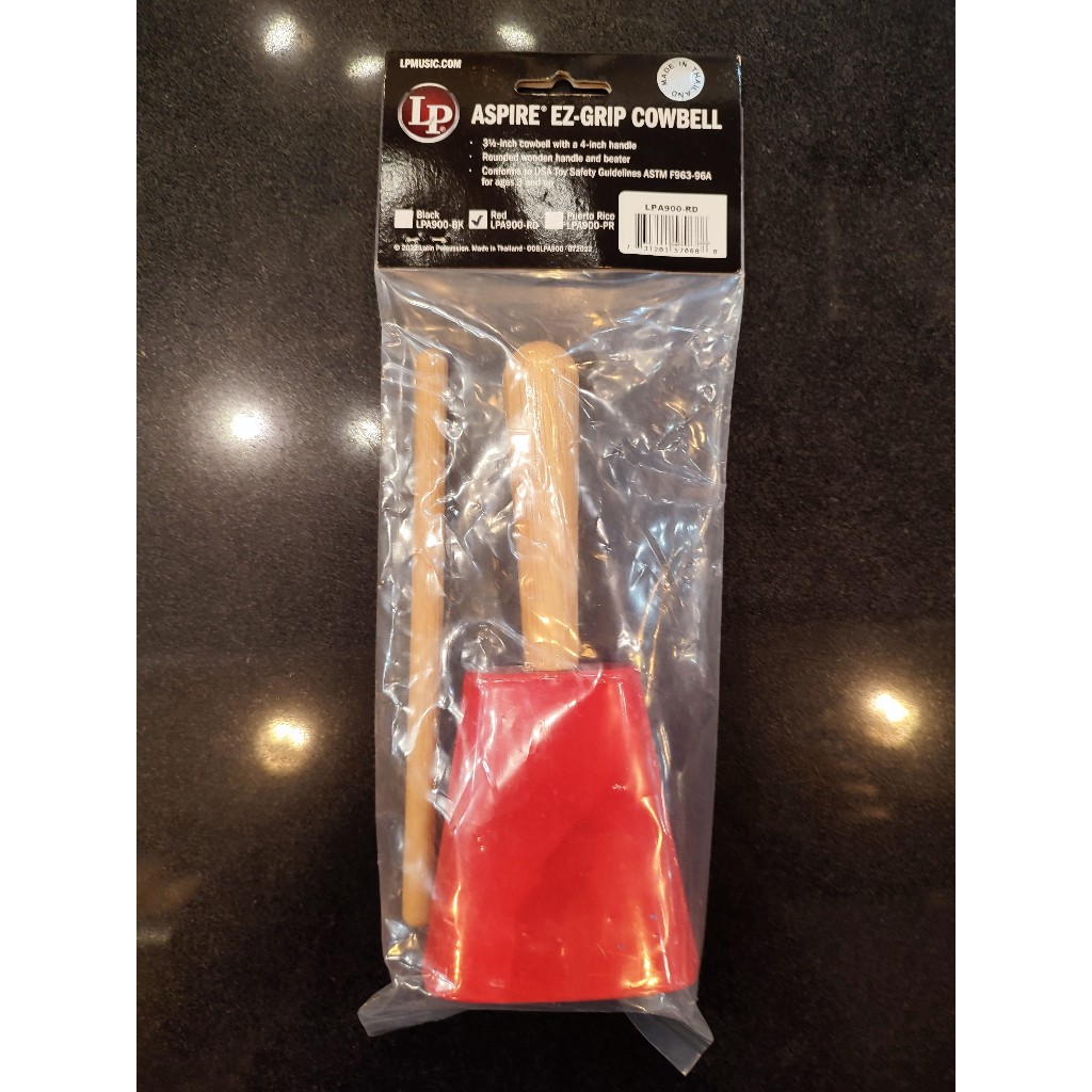 Latin Percussion (LP) LPA900-BK LPA EZ-Grip Cowbell on Handle (Red ...