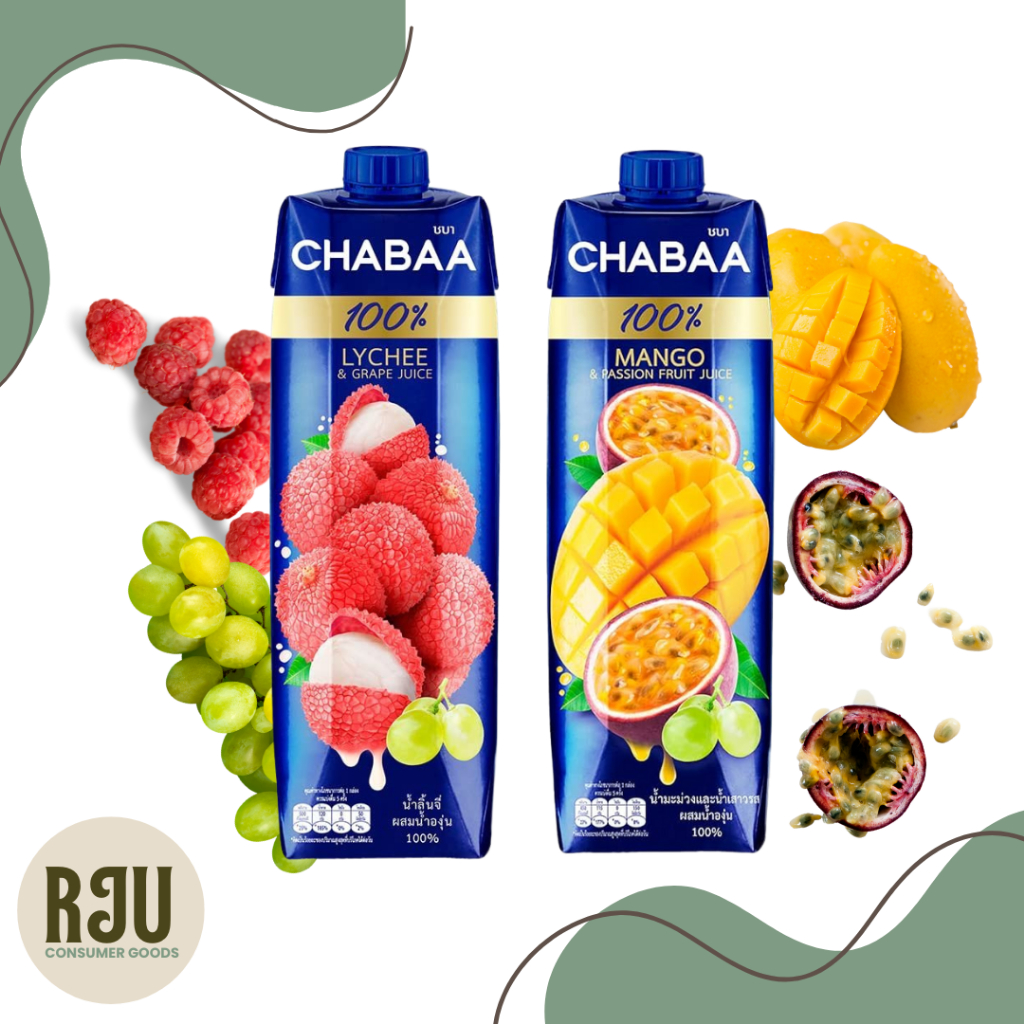 Chabaa Juice 1 L (Lychee & Grape, Mango and Passionfruit) | Shopee ...